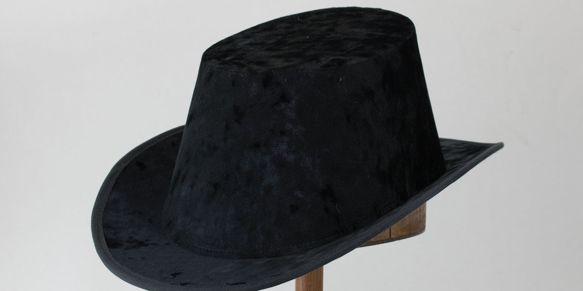Crushed Velvet Tall Hat - Black Plain – Tall Toad